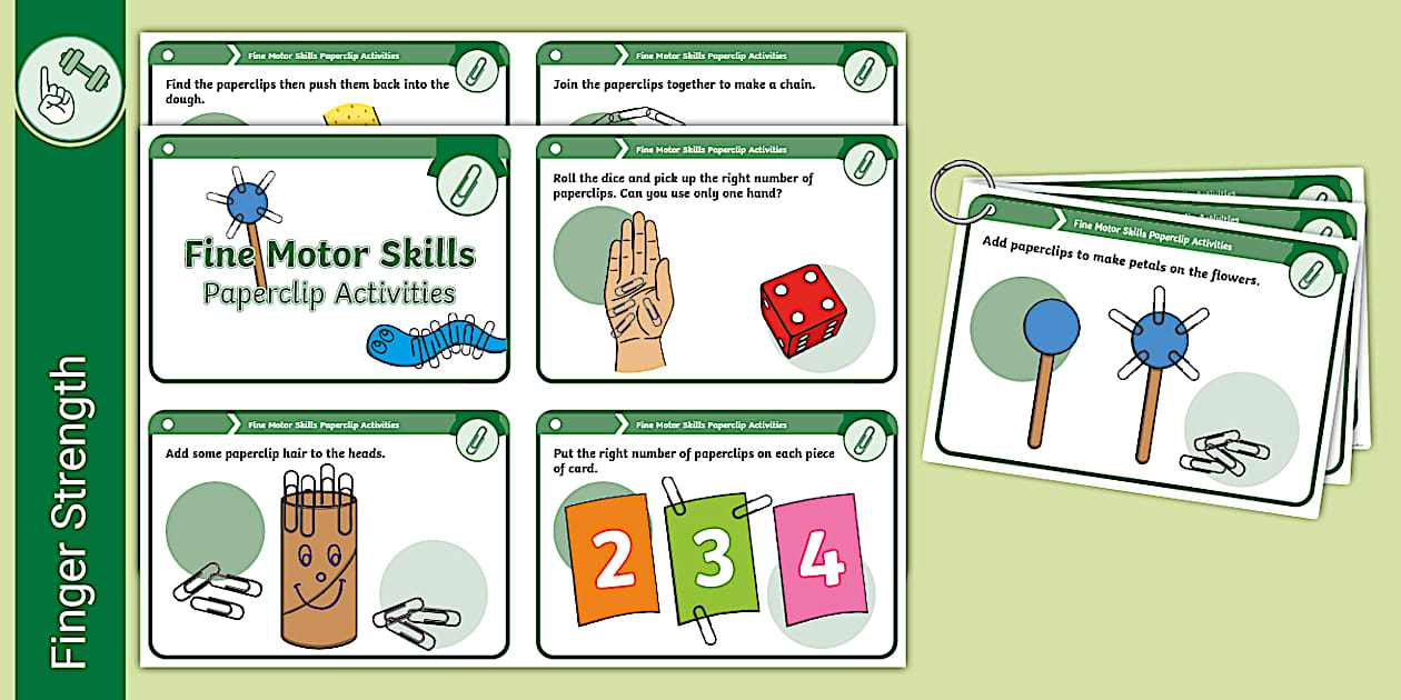Paper Clip Fine Motor Activities | Fine Motor Skills | EYFS