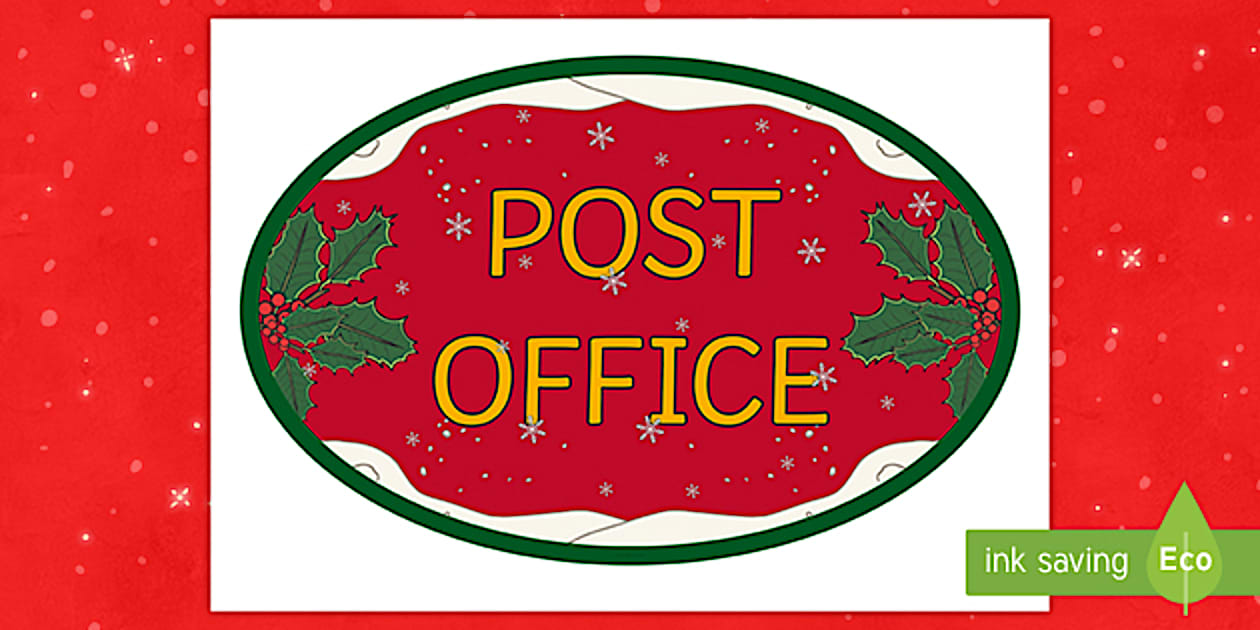 Editable Christmas Post Office Sign (teacher made) - Twinkl