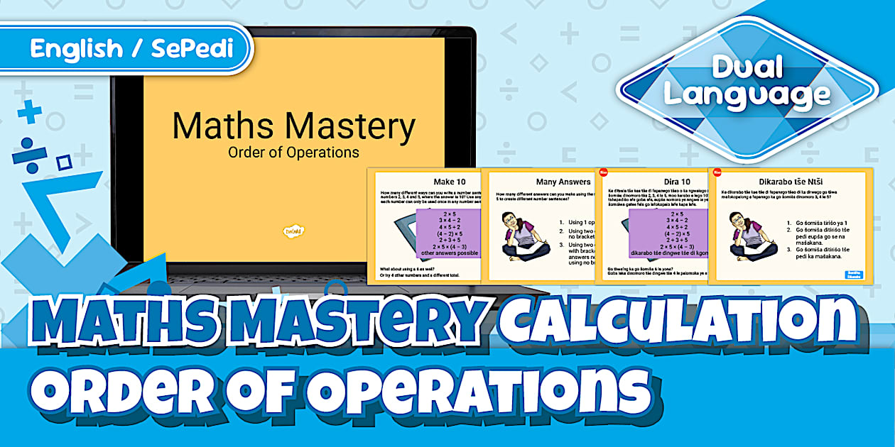 Grade 4 Maths Calculation Order of Operations Sepedi
