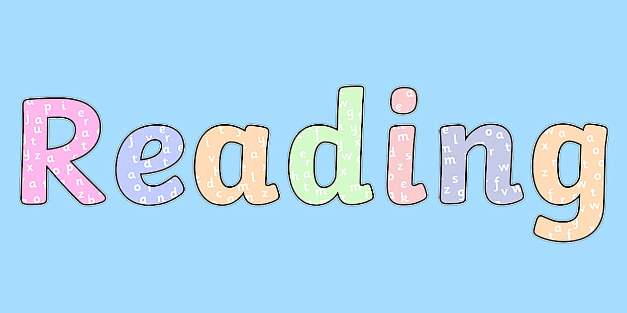 Cursive Reading with Letters Title Display Lettering