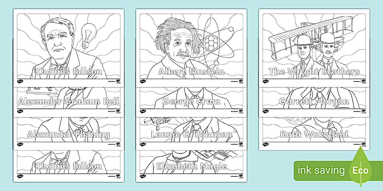 Inventors Colouring Pack (teacher made) - Twinkl