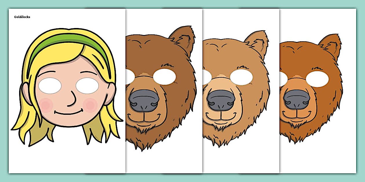 Goldilocks and 3 Bears Role-Play Masks | Traditional tales