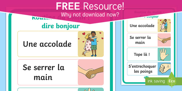 FREE! - Posters : Dire bonjour (Teacher-Made)