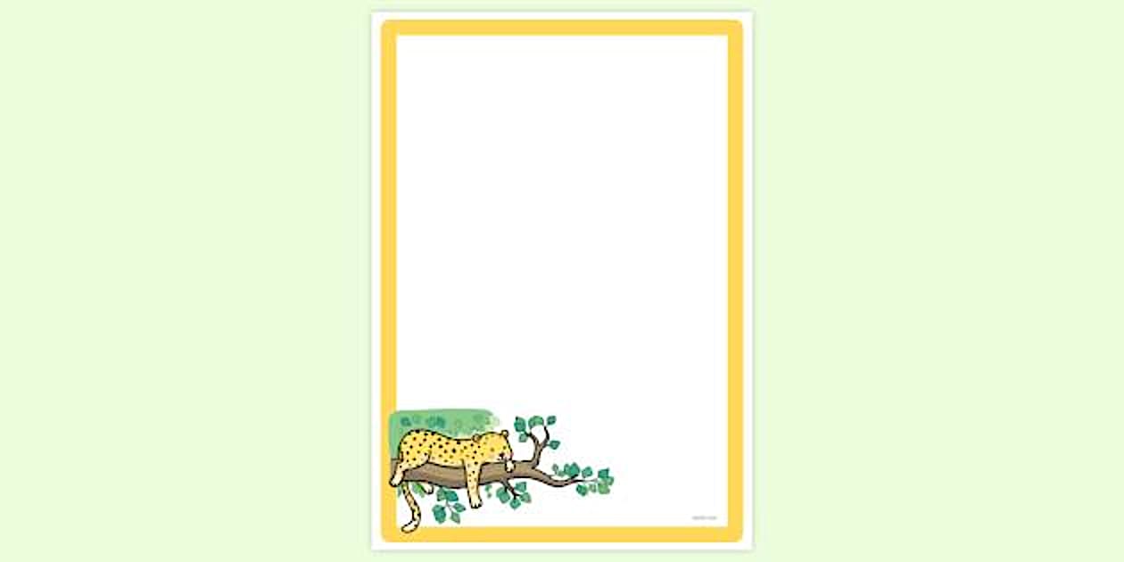 Simple Blank Leopard Page Border | Twinkl (teacher made)