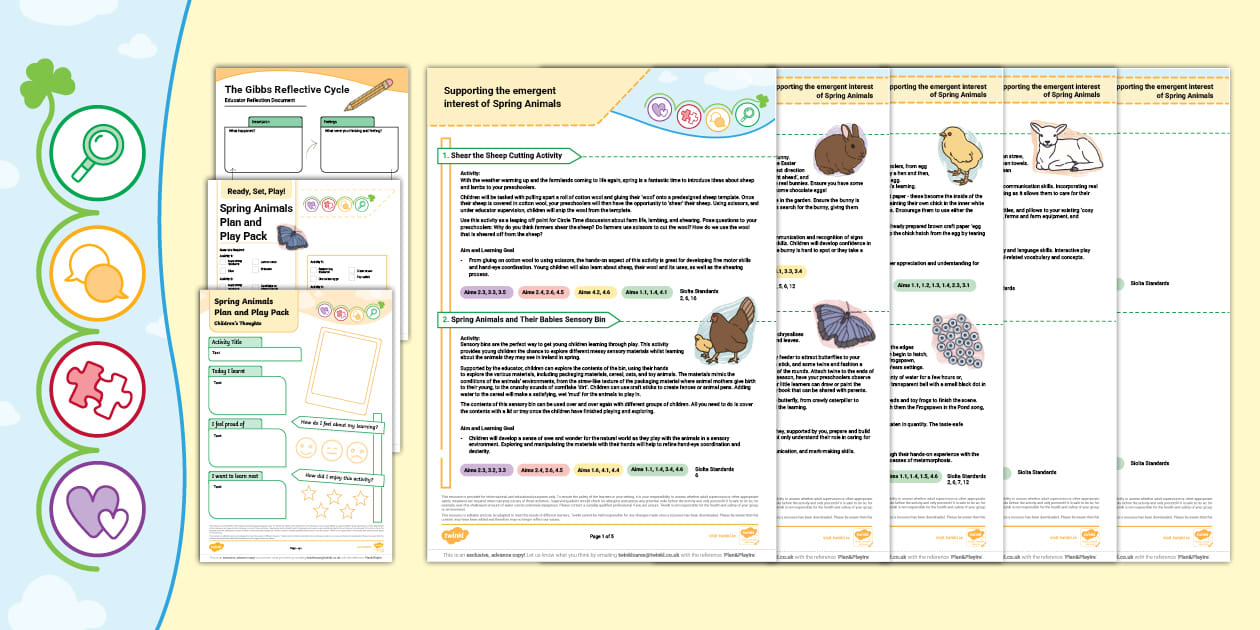 Spring Animals Plan and Play - Lesson Plan (teacher made)