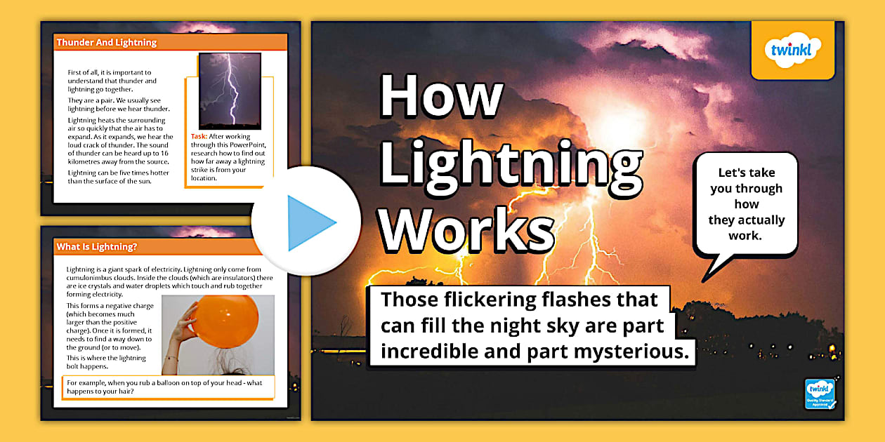 How Lightning Works PowerPoint Presentation for Year 5