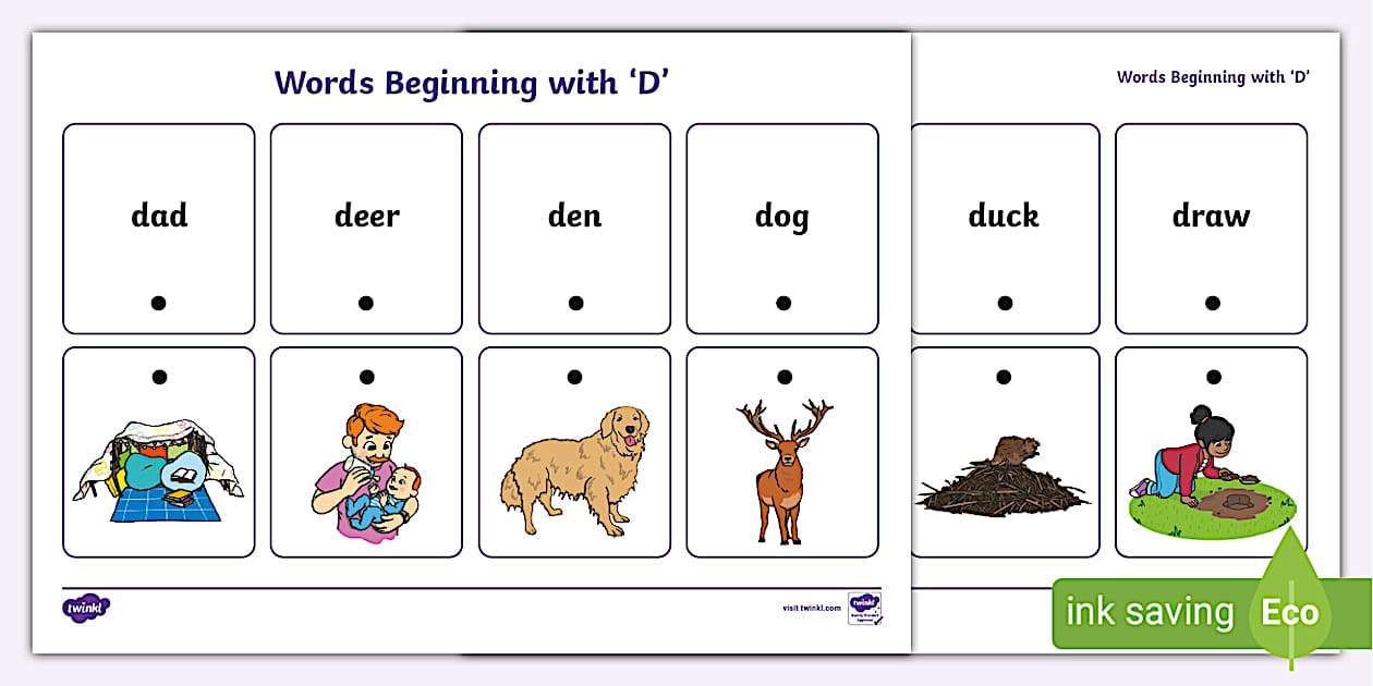 'D' Sound Thread Matching Activity, (teacher made) - Twinkl
