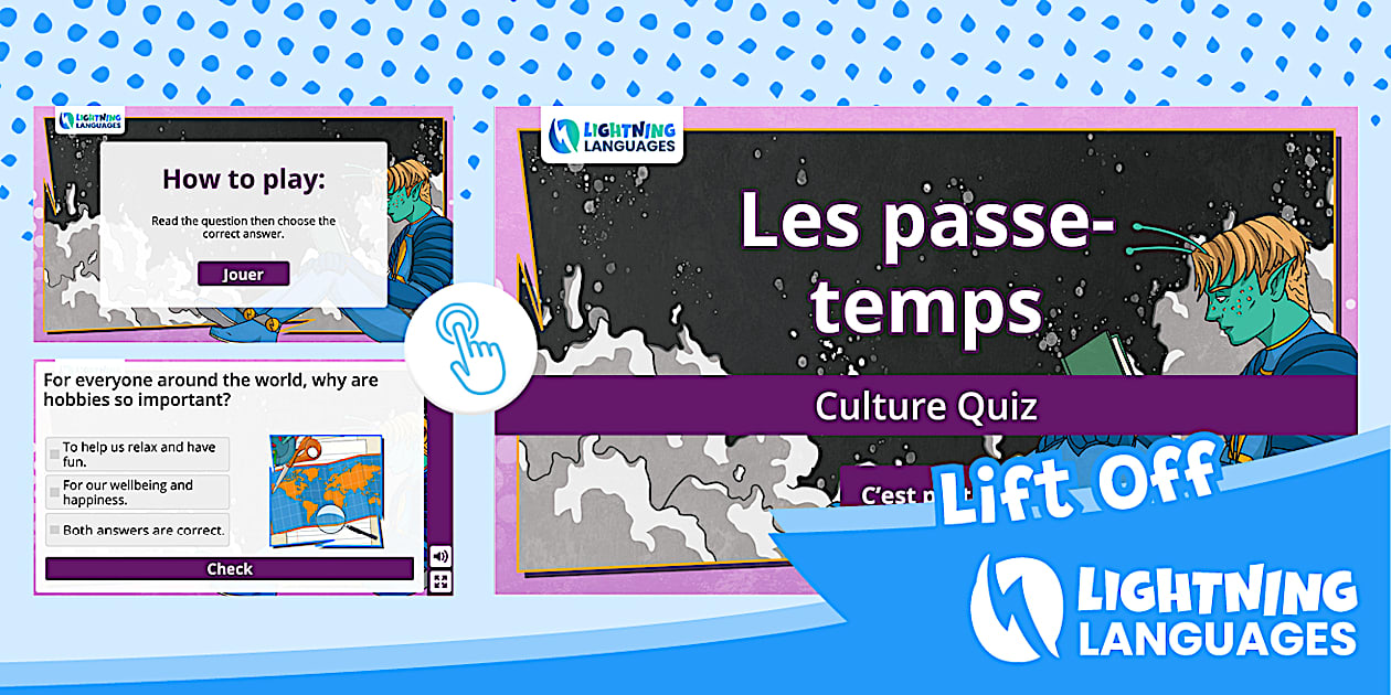 👉 Lightning Languages | French | Lift Off Hobbies Culture Quiz