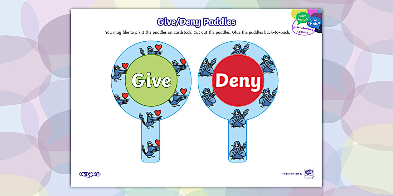 Your Voice, Your Choice: Consent – Give/Deny Consent Paddles
