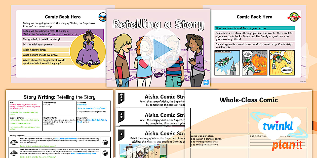 Superheroes: Aisha, the Superhero Princess: Story Writing 1 Y2 Lesson Pack