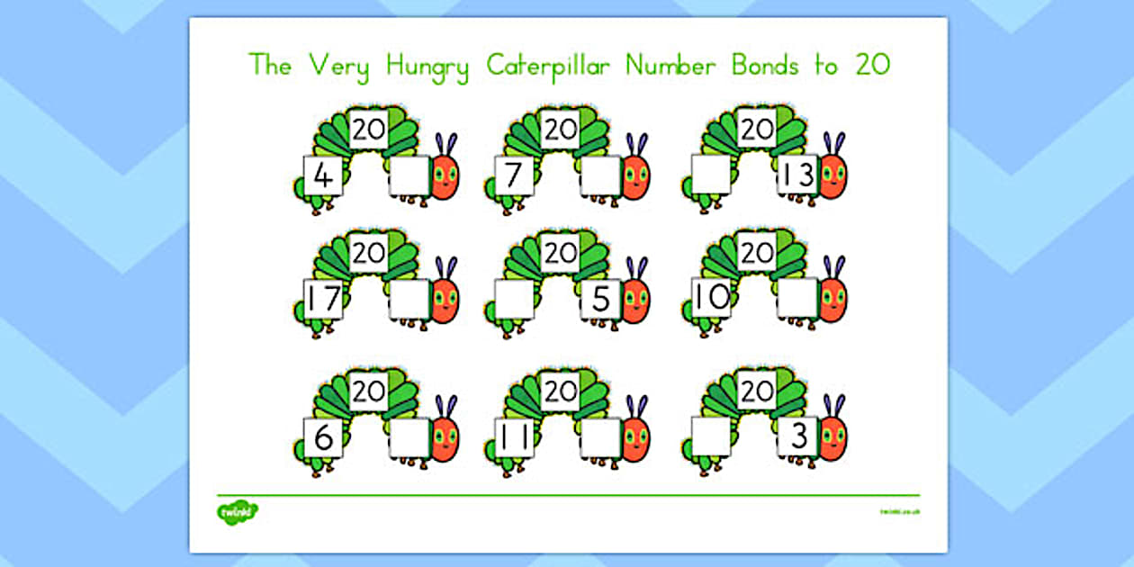 Number Bonds to 20 to Support Teaching on The Very Hungry Caterpillar