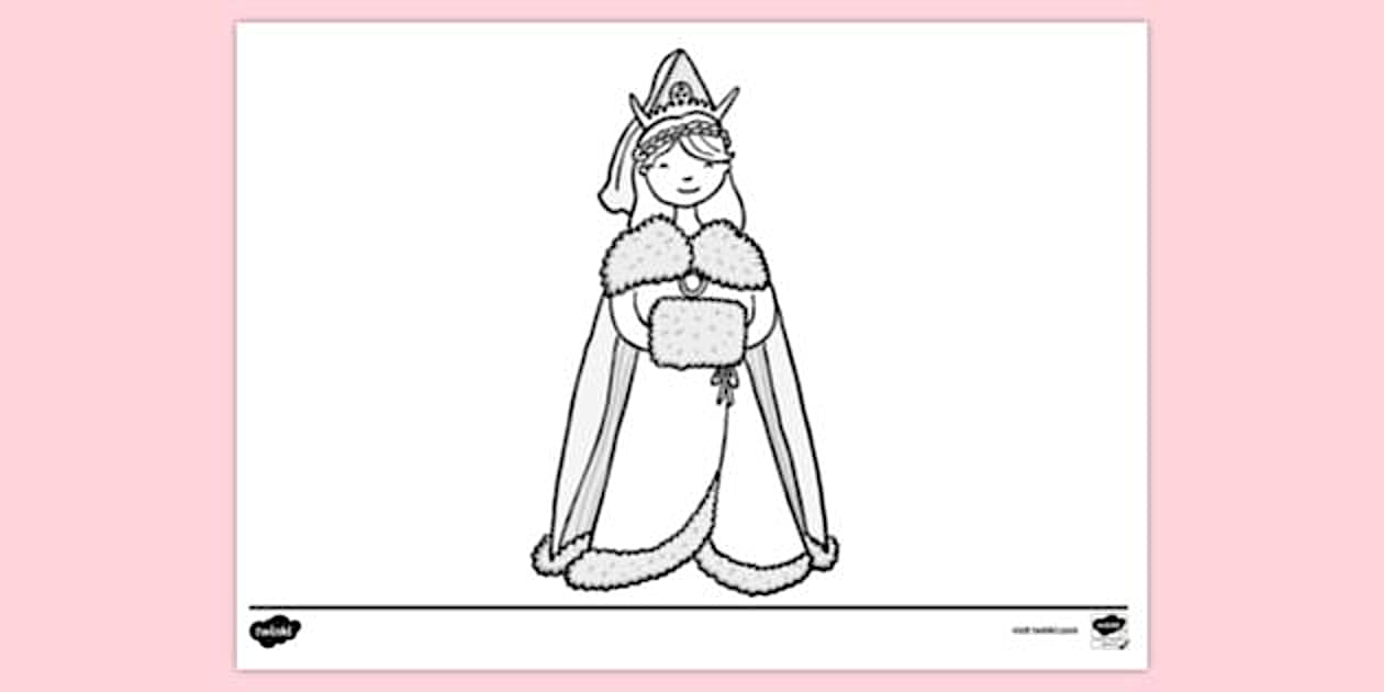 Snow Queen Colouring Sheet | Twinkl Resources (teacher made)