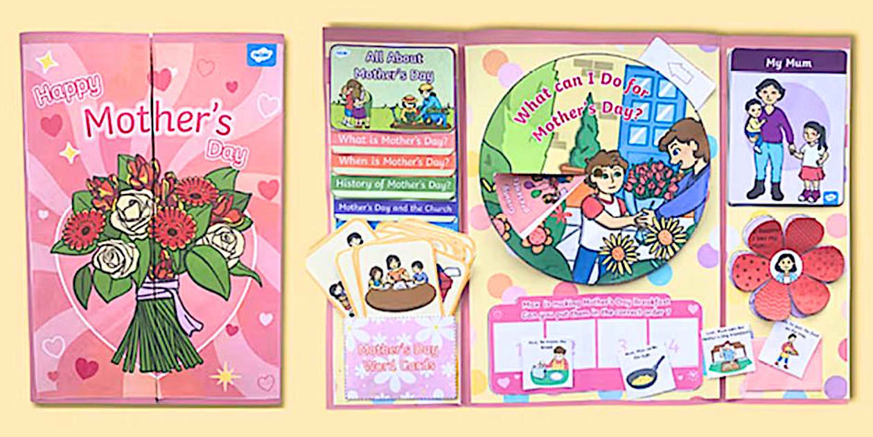 Mother's Day Lapbook 母の日ラップブック - Twinkl