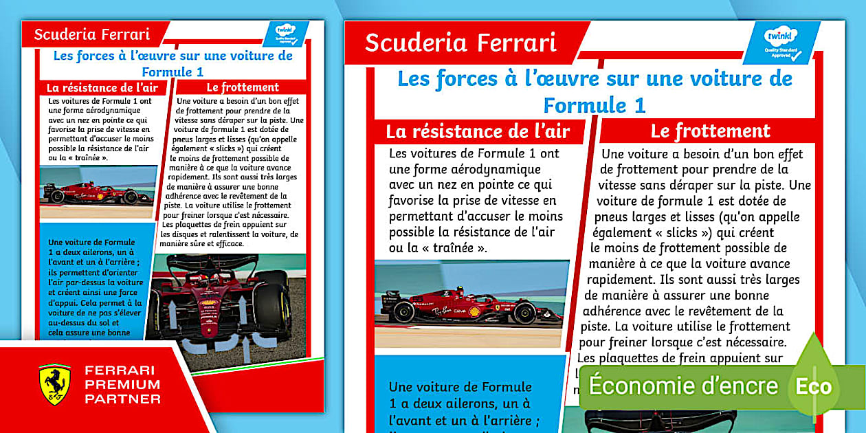 FREE! - Scuderia Ferrari - Les forces à l'œuvre sur une voiture de ...