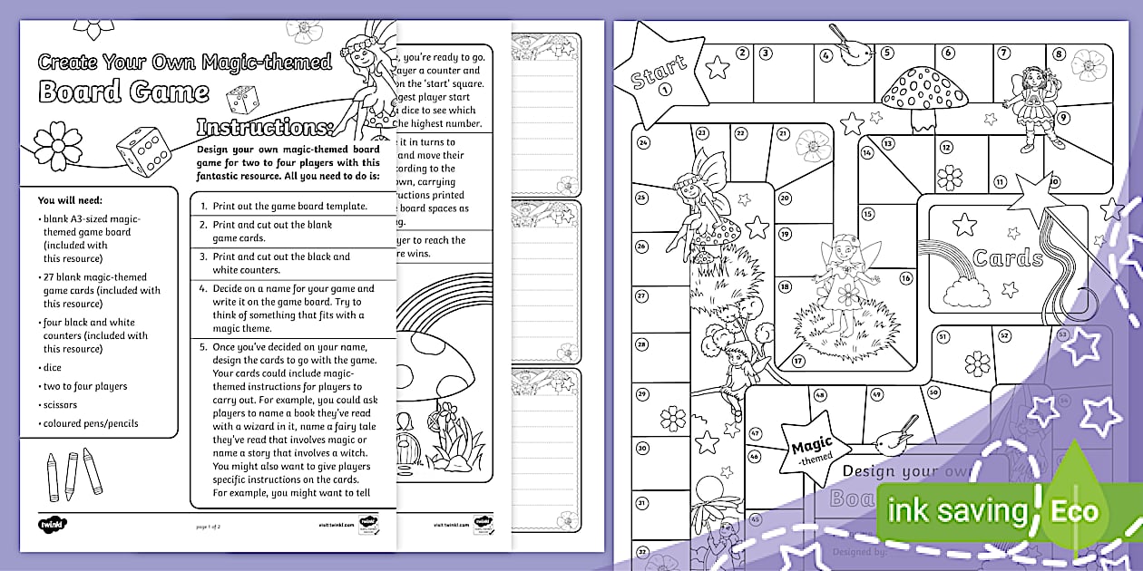 Create Your Own Magic-Themed Board Game (teacher made)