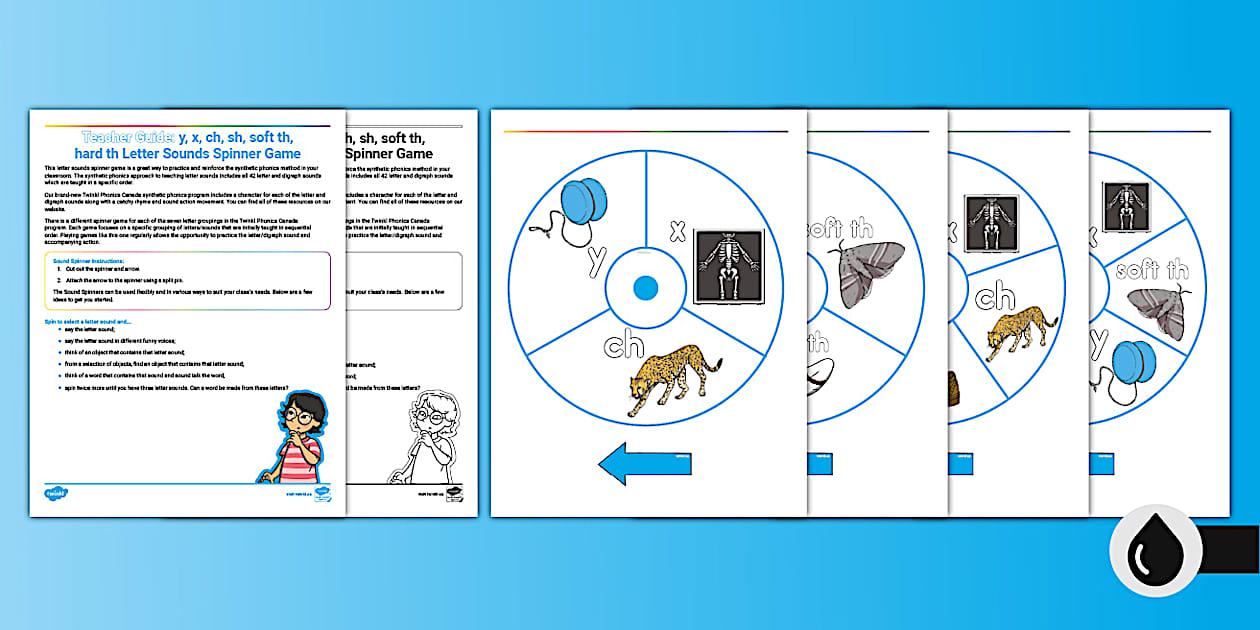 Phonics Canada: Group 6 (y, x, ch, sh, soft th, hard th) Letter Sounds ...