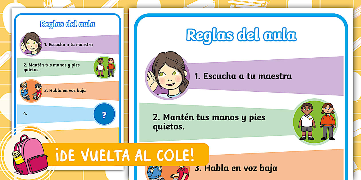 Póster: Reglas de la clase | Recursos Educativos Twinkl