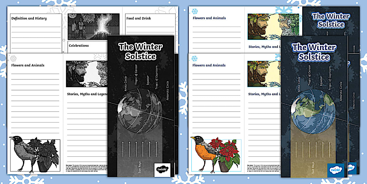 Winter Solstice Leaflet Template (Teacher-Made) - Twinkl