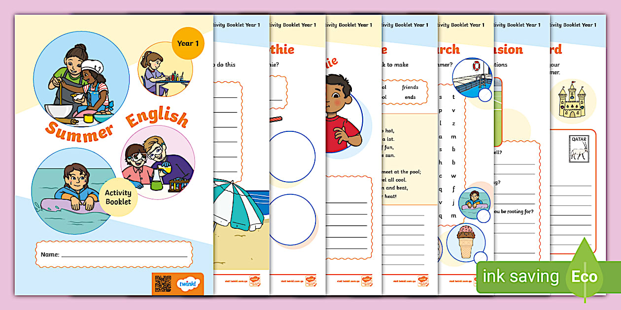 Summer English Activity Booklet Year 1 (teacher made)