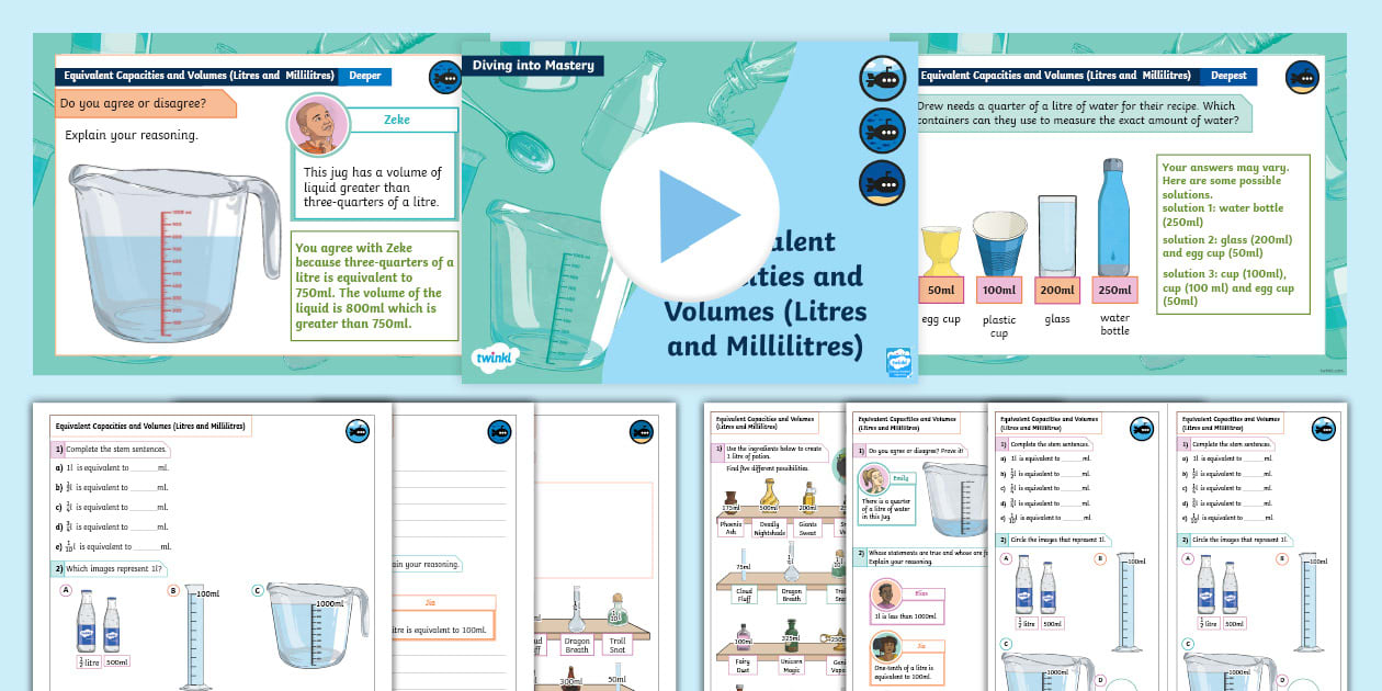 👉 Y3 DiM: Step 9 Equivalent Capacities and Volumes (l and ml)