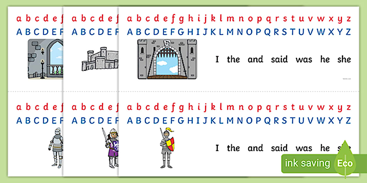 Alphabet Strips (Castles & Knights) (teacher made) - Twinkl