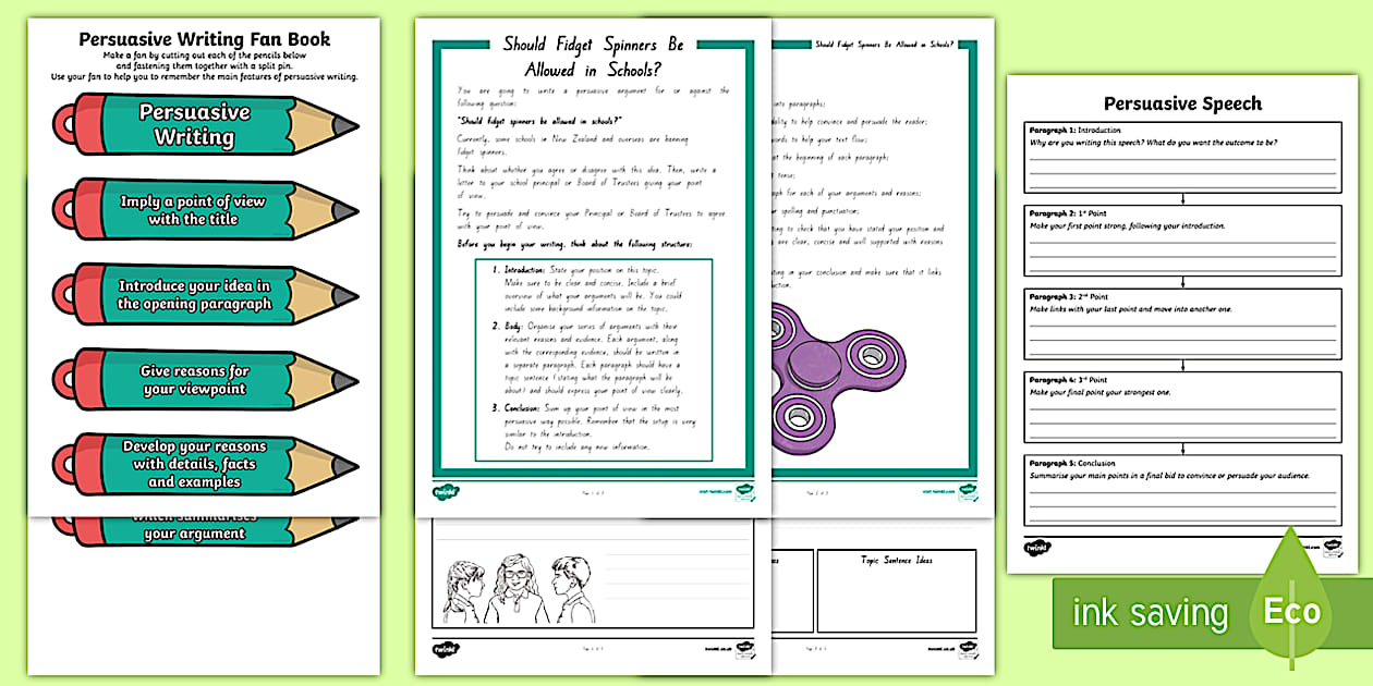 Persuasive Writing Reliever's Activity Pack (teacher made)