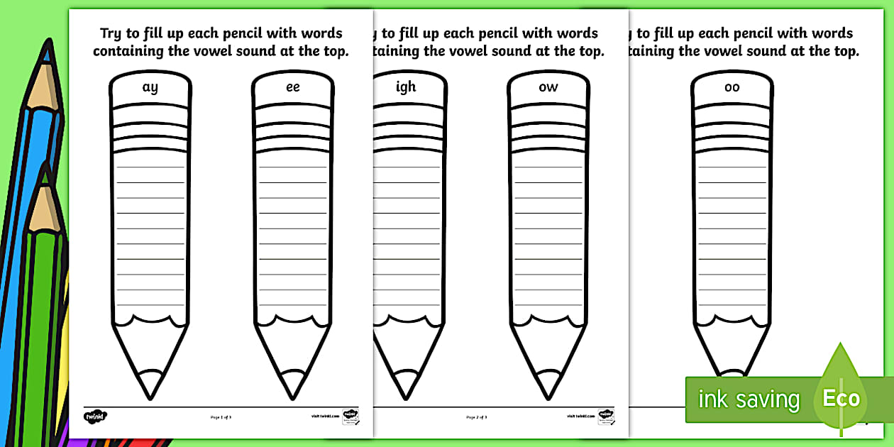 Back to School Vowel Sounds Spelling Revision Worksheet / Worksheets
