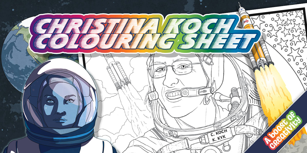 * NEW * Christina Koch Colouring Sheet
