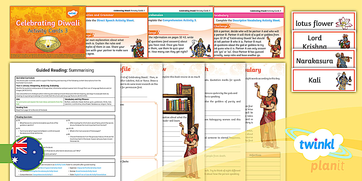Year 3 Celebrating Diwali Guided Reading Session 3 - Twinkl