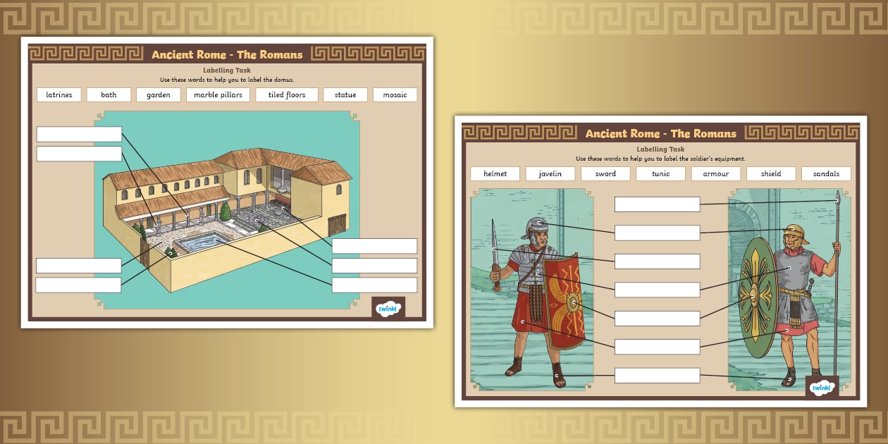 EAL Younger Learners History Curriculum Scaffolding - The Romans Labelling