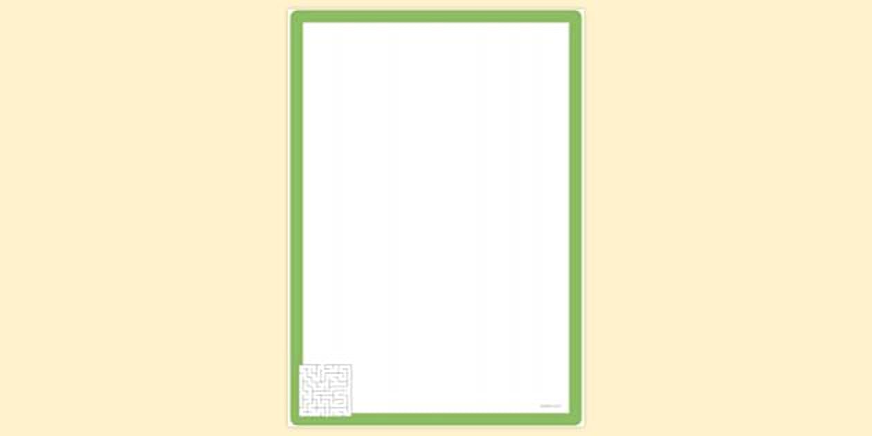Puzzle Maze Page Border | Page Borders | Twinkl - Twinkl