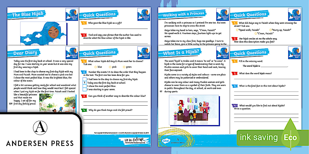 The Proudest Blue Reading Activity | Lit in Colour | Twinkl