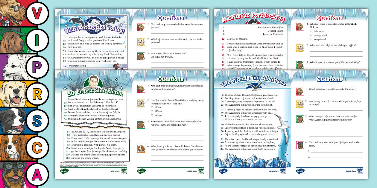 UKS2 All About Antarctica 60-Second Reads Activity Pack