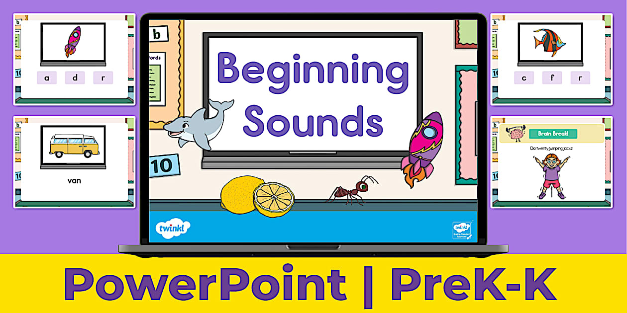Beginning Sounds PowerPoint for PreK-K