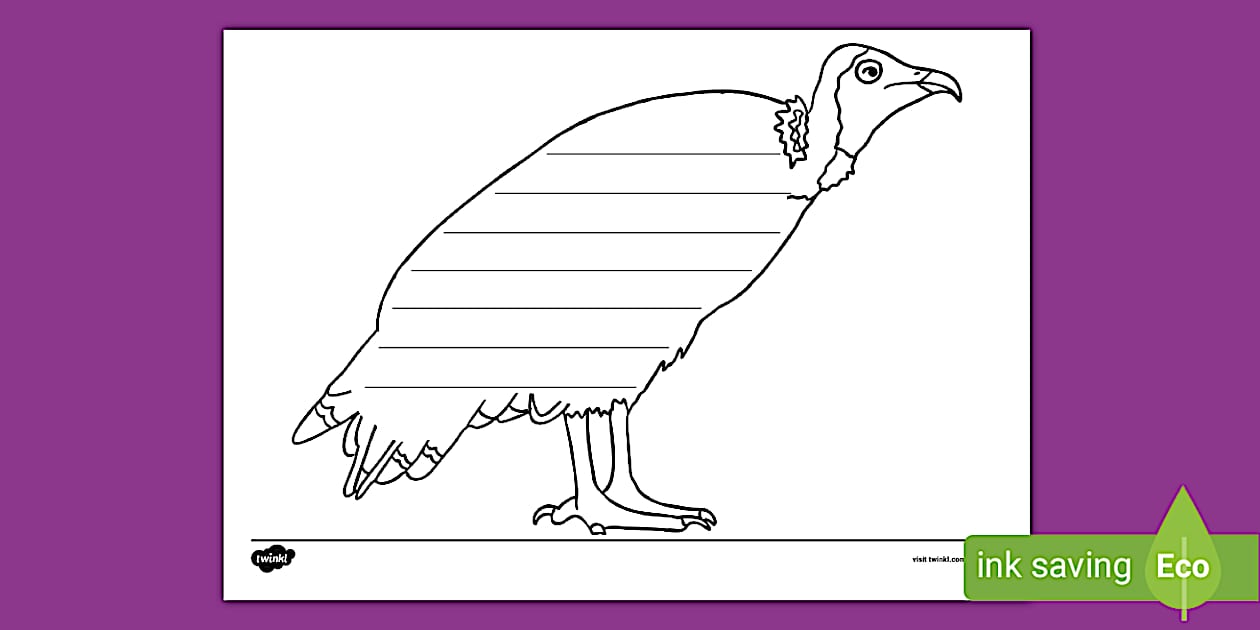 Vulture Writing Template (Teacher-Made) - Twinkl