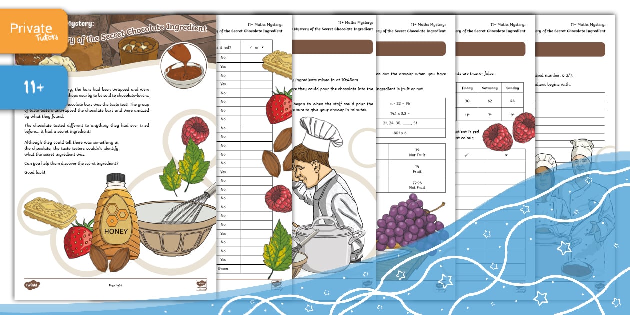 👉 11+ Mystery: The Mystery of the Secret Chocolate Ingredient