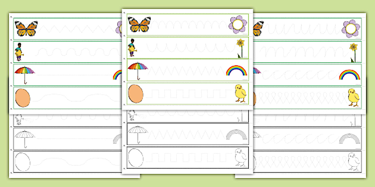 Spring Tracing Lines | Educational Resources | Twinkl USA