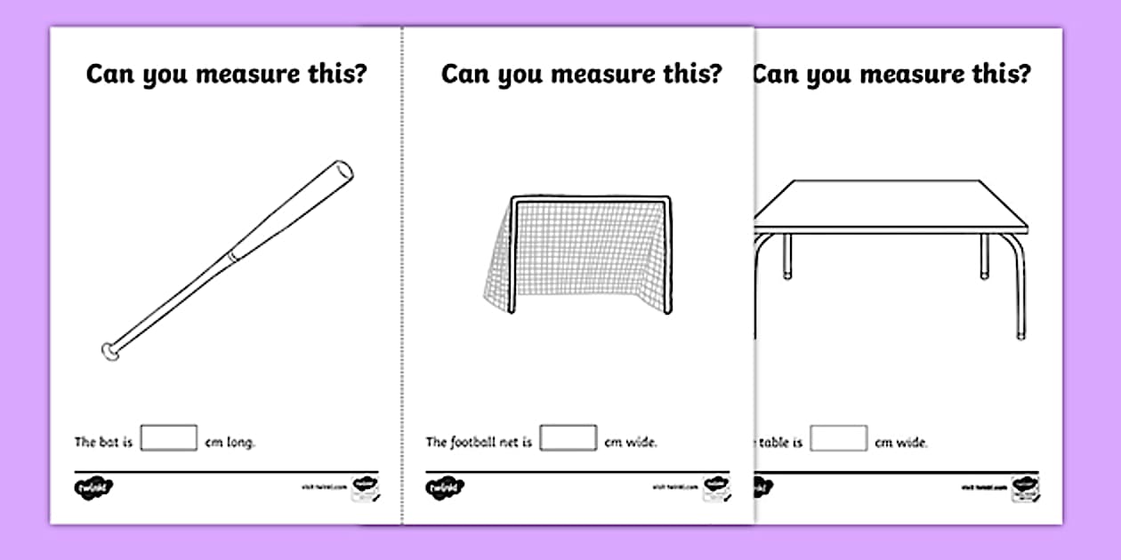 Editable Measuring in cm Activity Worksheets - Twinkl