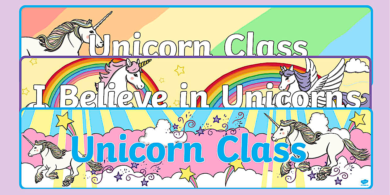 Editable Unicorn Display Banners Pack (teacher made)