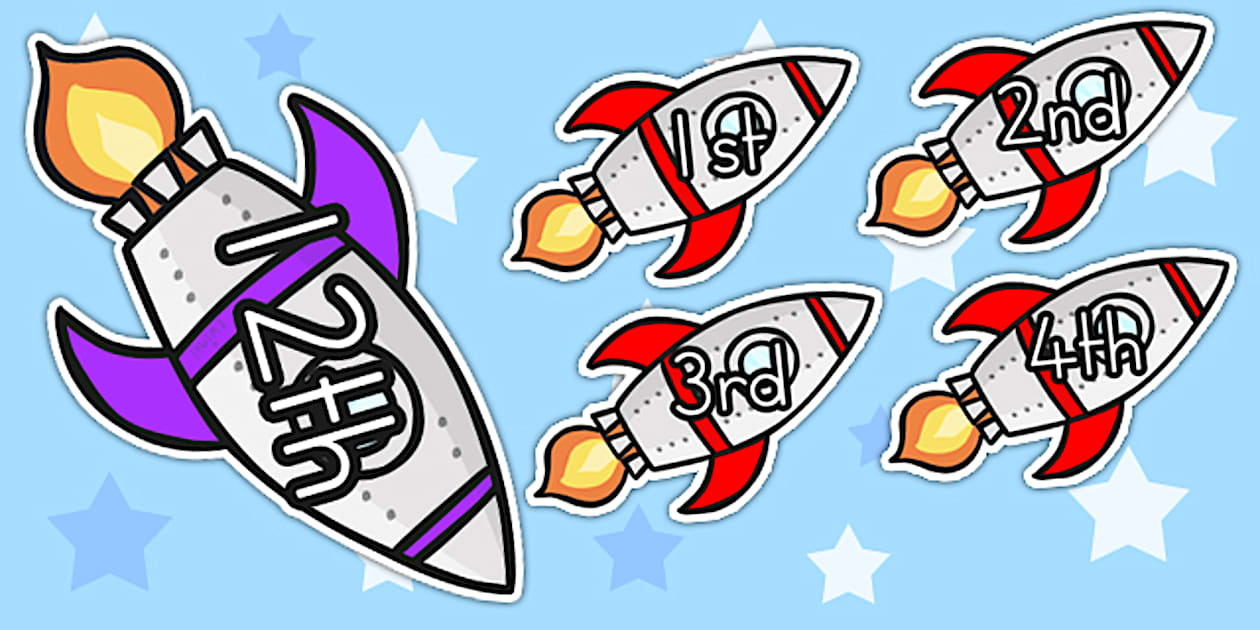 Ordinal Numbers Dates On Rockets - Twinkl