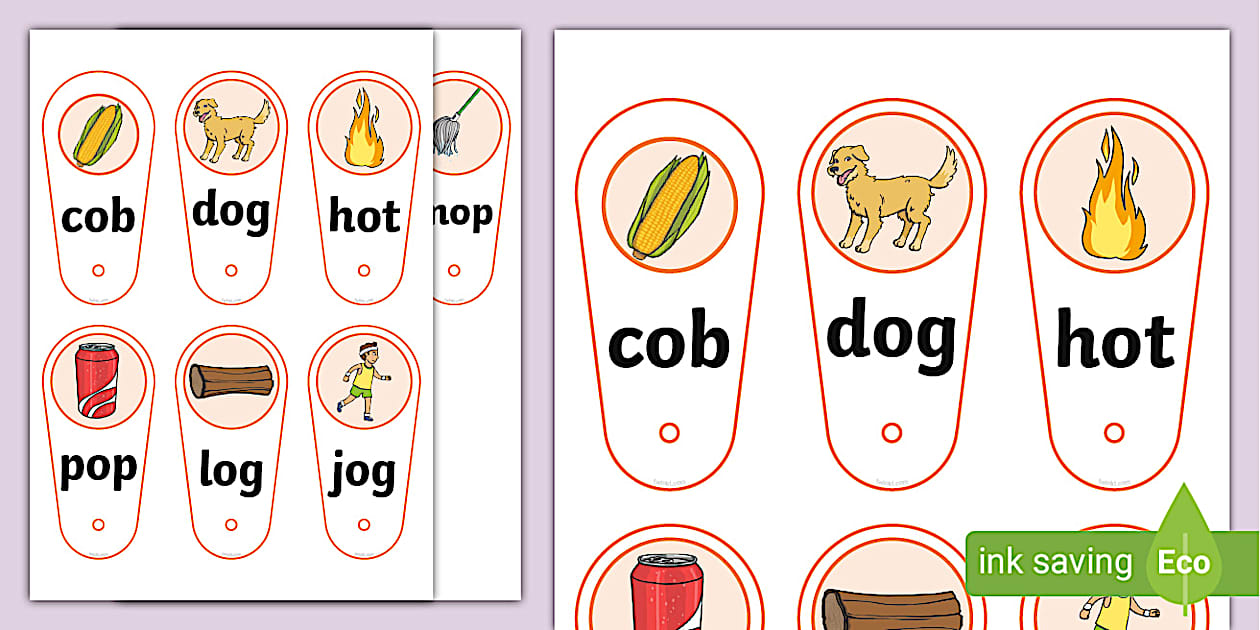 CVC Word Fans (O) (teacher made) - Twinkl