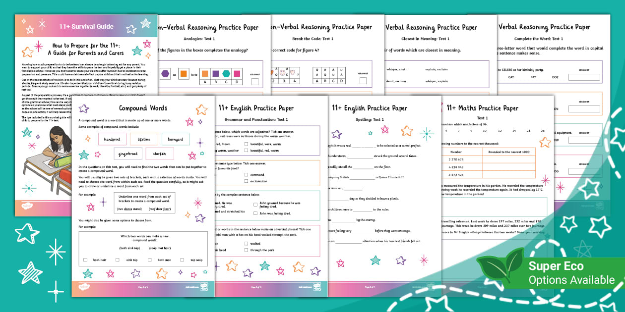11 Plus Preparation Test Pack | Parent Support Hub - Twinkl