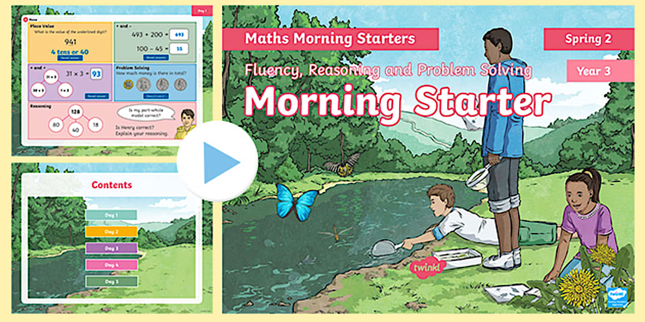 👉 Year 3 Maths Spring Morning Starter PowerPoint 2