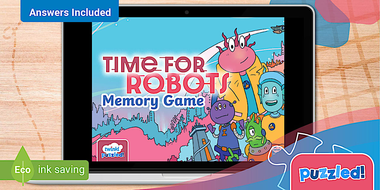 Time For Robots Memory Game (Hecho por educadores) - Twinkl