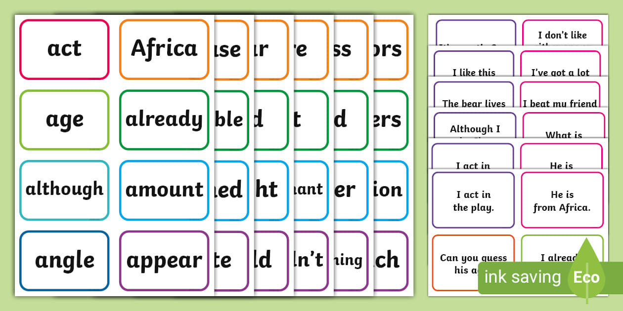 ESL Fry Sight Word Sentence Cards 601 - 700 | Twinkl