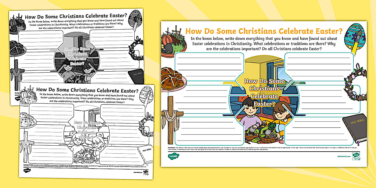 KS1 Easter Traditions Mind Map - Twinkl Religion