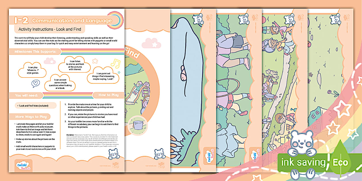 1-2 Years Communication and Language Look and Find - Twinkl