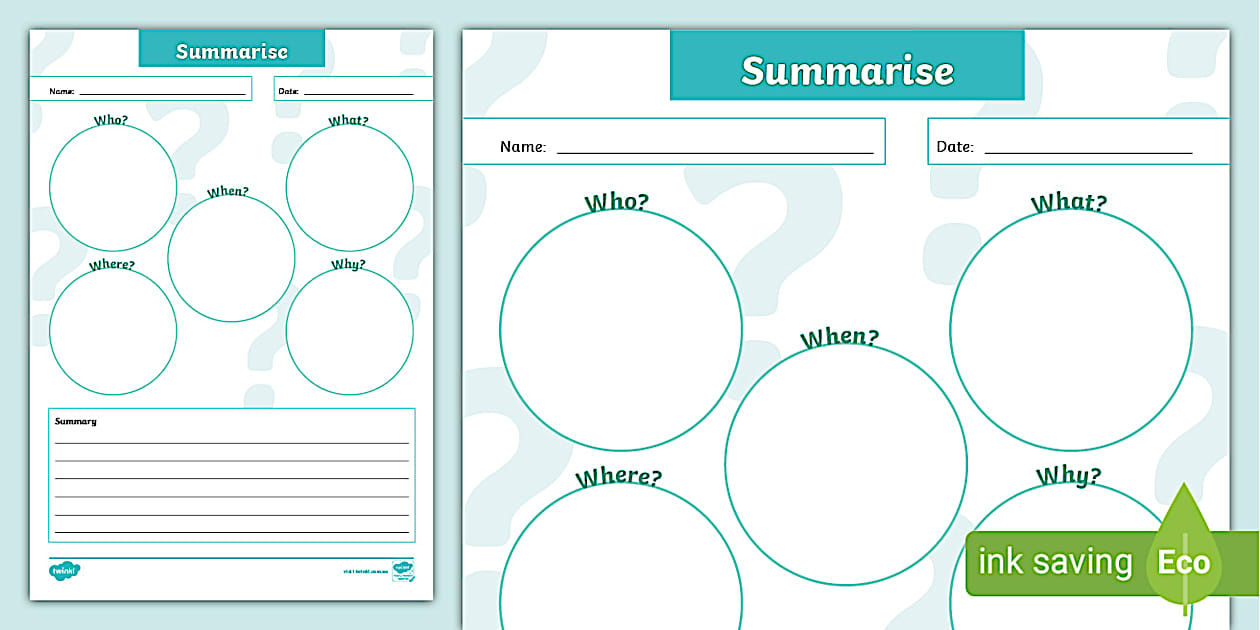 Summary Format Template | Twinkl (teacher made) - Twinkl