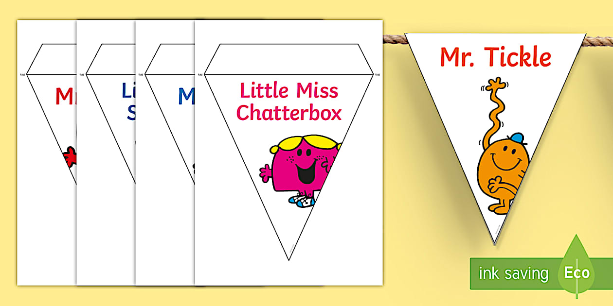 Mr. Men and Little Miss Display Bunting (teacher made)