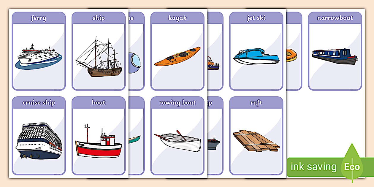Water Transport Flashcards - Travel and Transport - Twinkl